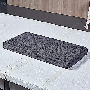 Memory Foam Chair Pads Non Slip Bottom Indoor Settee Cushion Piano Bench Seat Cushions 36 x 18 inch, Grey