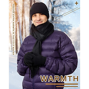 Jecery 72 Pieces Homeless Care Package Supplies Winter Coral Fleece Blanket Gloves Socks Beanies Scarves and Drawstring Bags Bulk for Winter Homeless Care