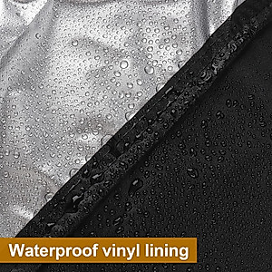 Guisong Waterproof Cover for Best Choice Products 5 Piece Outdoor Wicker Table Set, Protective Cover for Outdoor Bar Table and Stools Set-Black，59x59x38