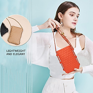 myfriday Mini Quilted Crossbody Purse for Women, Soft Small Summer Shoulder Purse and Handbag with Adjustable Chain Strap