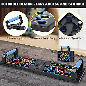 Home Workout Equipment Push Up Board 24 in 1 Multi-Functional Pushup Bar System Fitness Floor Chest Muscle Exercise Professional Equipment Burn Fat Strength Training Arm Men & Women Weights