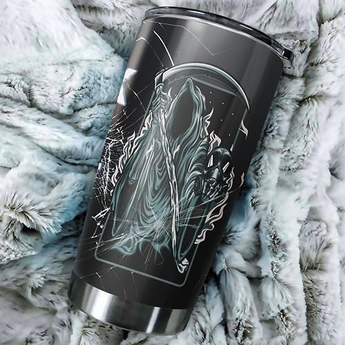 GBEELANA Personalized Name Halloween Tumbler Cup with Lid, Halloween Home Decor Kitchen Double Wall Vacuum Insulated, Stainless Steel Coffee Tumbler Cup