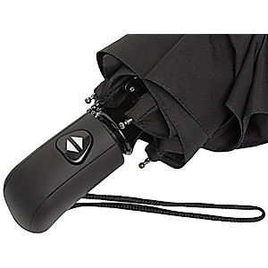 Amazon Basics Automatic Travel Small Compact Umbrella With Wind Vent, Black, One Size