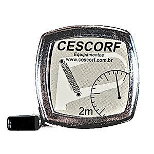 Cescorf Anthropometric Tape Measure with Flat Flexible Steel Blade for Body Circumference Measurements, 6mm x 2m, Metric, with Blank Space Before Zero, Ideal for Dieticians, Nutritionists, Trainers