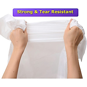 4 gallon Trash Bags Lavender Scented (200 Count) Small Trash Bags CCLINERS White Bathroom Garbage Bags 15 Liter Trash Bags Diaper Bags Mini Wastebasket Can Liners for Home Office Bins (200 Bags)