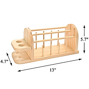 Sparkle Race Wooden Crochet Yarn Holder Sewing Thread Organizer, Yarn Storage for Crochet Yarn Ball Knitting & Crochet Supplies, Spool Thread Holder Ribbon Holder Organizer Rack for Sewing Accessories