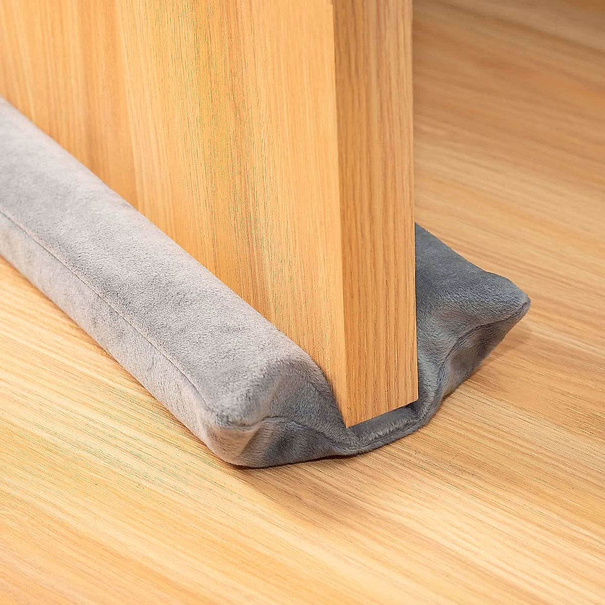 Marwood Under Door Draft Stopper 30-38" Adjustable Wind Stopper for Door & Window, Foam Door Sweep Air & Noise Blocker for Bottom of Doors Double Side Seal - Grey
