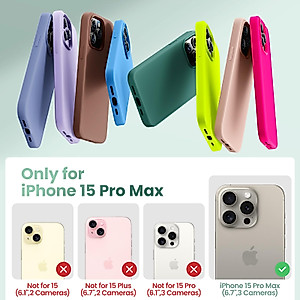 Cordking Designed for iPhone 15 Pro Max Case, Silicone Ultra Slim Shockproof Phone Case with [Soft Anti-Scratch Microfiber Lining], 6.7 inch, White