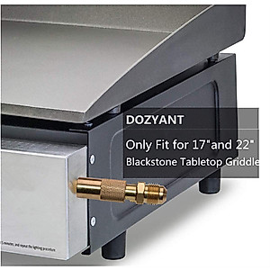 3/8" Male Flare Adapter Conversion Fitting for Blackstone Tabletop Grill - 17 Inch and 22 Inch Portable Gas Griddle Connect RV Trailer Extension Hose