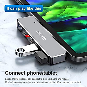 #N05XL0 Type-C USB 3 0 to 4K Hdmi USB 3 0 Sd Tf Card Reader 5 In1 Hub Adapter