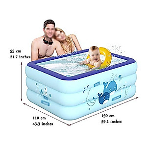 Priority Culture Inflatable Swimming Pool Family Lounge Pool,Creative Cartoon Children's Entertainment Paddling Pool, Garden Thickened Three-Layer Inflatable Swimming Pool, Summer Water Party