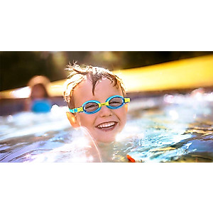 ZABERT K20 Swimming Goggles for Kids Toddler Youth Girls Boys Junior Jr Childrens Child Little Age 3 4 5 6 7 8 9 10 11 12 13 14 Years Anti Fog Blue Yellow Green Pink Clear, 3 Pack