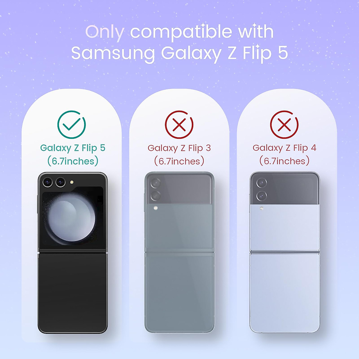 Maxdara for Z Flip 5 Case Hinge Protection with Built-in Glass Front Screen Protector, Support Wireless Charging Shockproof Protective Phone Case for Samsung Galaxy Z Flip 5 5G - Black