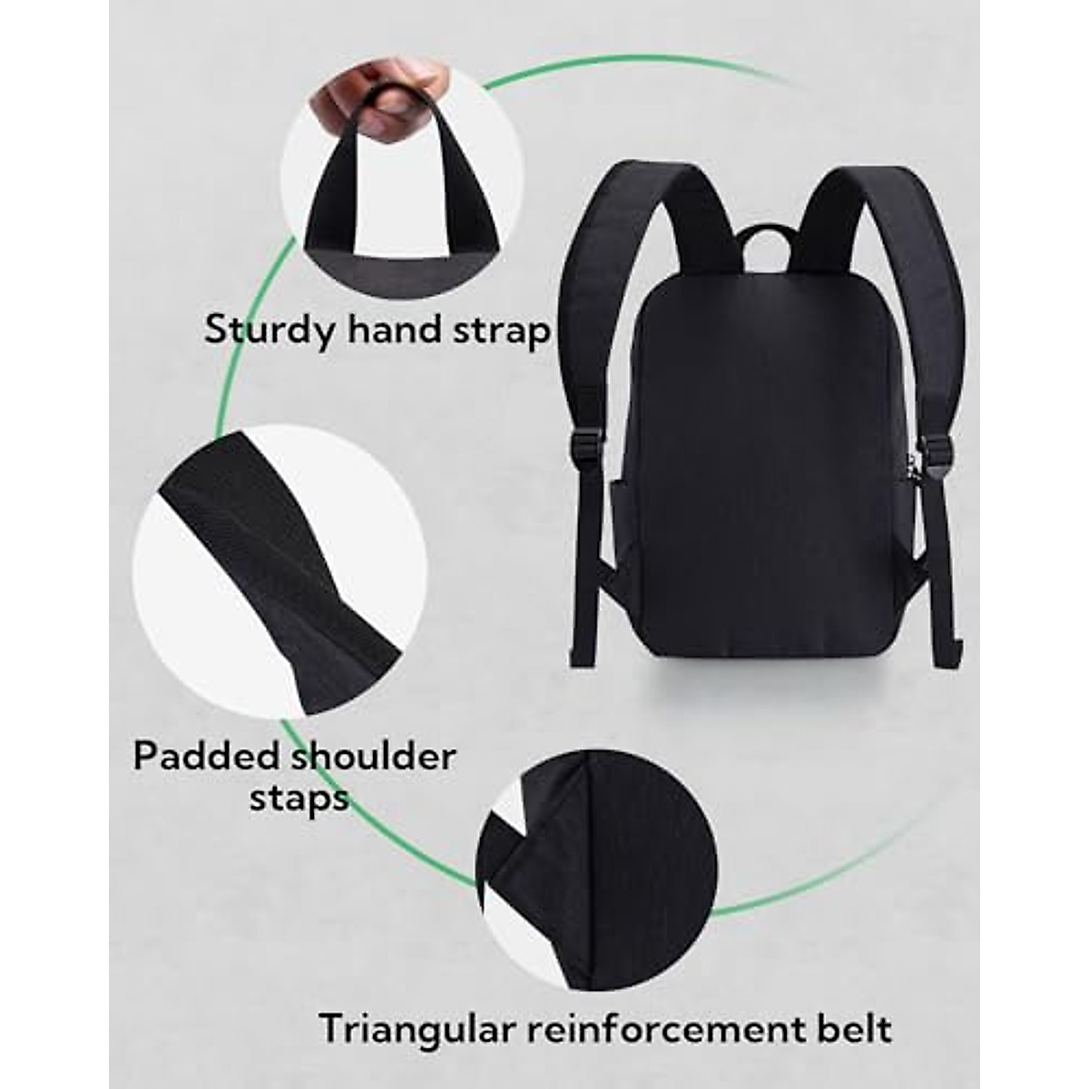 WATERFLY Mini Basic Lightweight Backpack: Simple Solid Color Lightweight Casual Everyday Backpack Small Basic Ultralight Travel Daypack For Woman Man Adult
