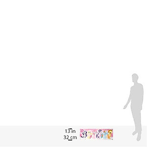 Buyartforless My Little Pony (Pink) Characters 36x12 Art Print Poster Girl Kids Wall Decor Rarity Fluttershy Pinkie Pie Twilight Sparkle Rainbow Dash Apple Dash