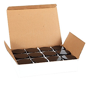 Vivaplex, 12, Cobalt Blue, 1 oz, Round Glass Jars, with Inner Liners and black Lids