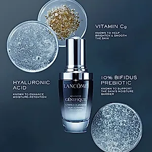 Lancôme Advanced Génifique Face Serum - For Fine Lines & Boosts Radiance - With Bifidus Prebiotic, Hyaluronic Acid & Vitamin Cg - 0.68 Fl Oz