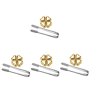 Alipis 4 Sets Stainless Steel Ice Pellets Bejeweled Kit Men Kit Light Ice Cubes for Drinks Reusable Ice Cubes Mens Stocking Stuffers Metal Ice Cubes 304 Stainless Steel Shudder Man Golden