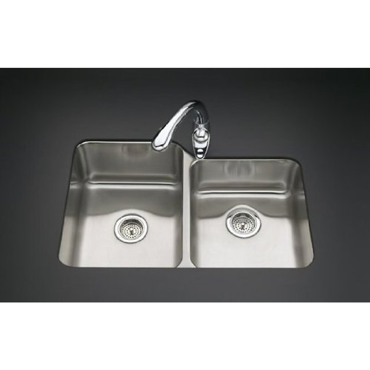 KOHLER K-3177-NA Undertone Large/Medium Undercounter Kitchen Sink, Stainless Steel