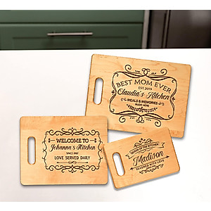 Custom Cutting Boards for Couple Personalized Husband Wife Cutting Board Bamboo Cutting Boards Wood Engraved