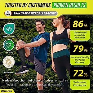 BLITZU Calf Compression Sleeve for Women and Men, Shin Splint Sleeves for Varicose Veins, Nursing, Pregnancy, Running, Footless Compression Socks Support for Calf Muscle Pain Relief Purple L-XL