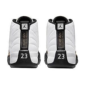 Nike Jordan Mens Air Jordan 12 Retro CT8013 170 Royalty Taxi - Size 10, White/Black-metallic Gold