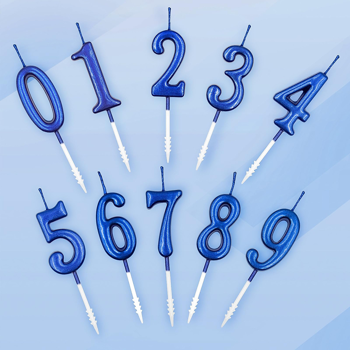 39th & 93rd Birthday Candles, Blue Number 39 93 Candle for Cake, Happy Birthday Cake Topper Decoration for Birthday Anniversary Celebration Party Supplies