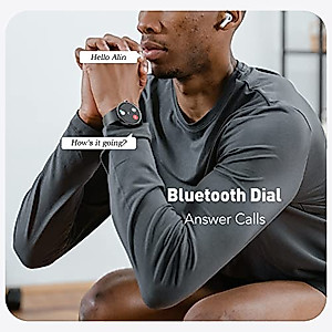 Parsonver Smart Watch Answer Make Call, AMOLED Always-on Display Smartwatch for Android and iOS Phones with Bluetooth Call/Dial, Fitness Activity Tracking, Sleep Monitor, Pedometer, Black, AIROR1