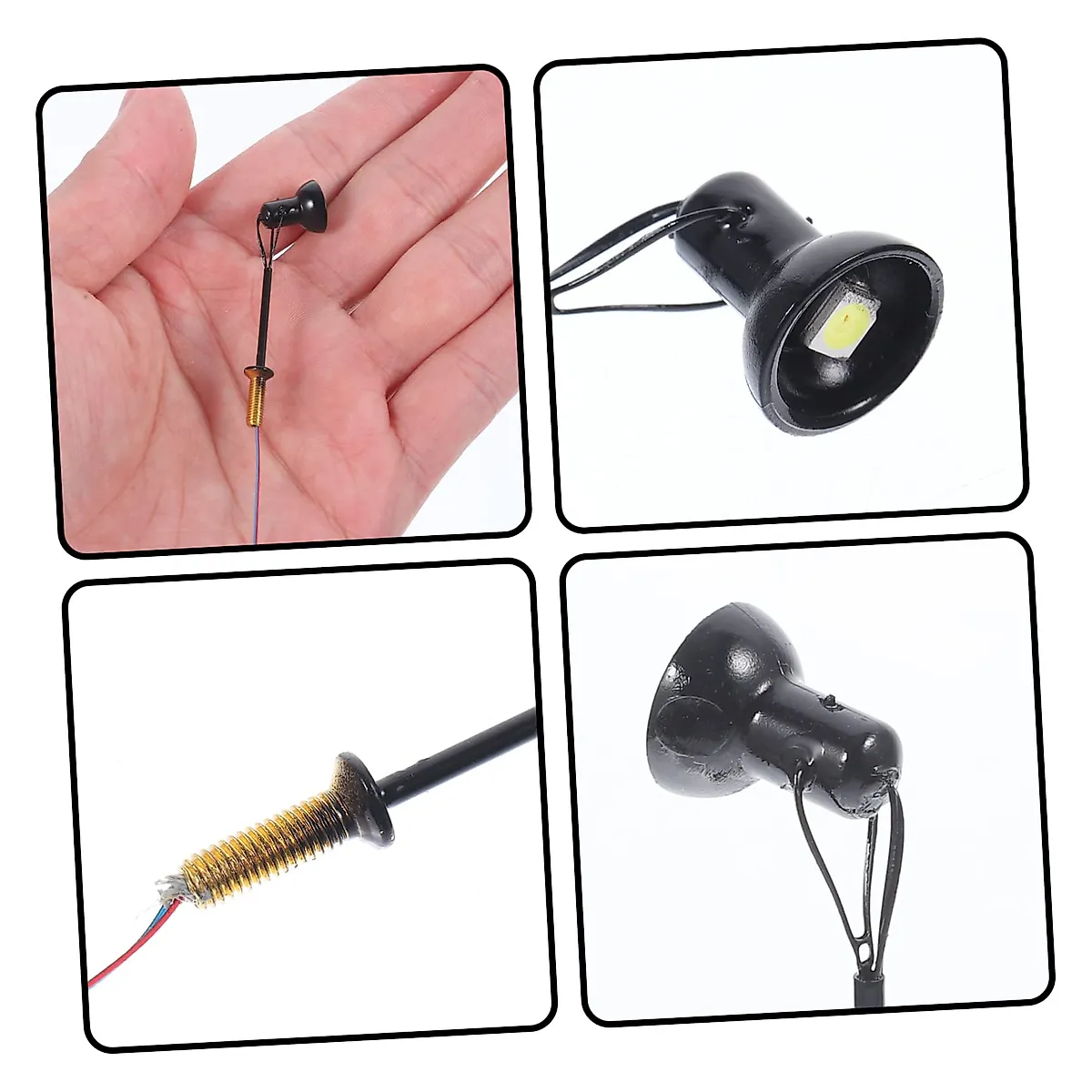 Housoutil 3sets Vivid Sand Table Spotlight Mini Spotlights for Models Micro Landscape Light Decor Miniature Spotlight 5pcs*3