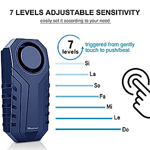 WSDCAM 113dB Bike Alarm Catalytic Converter Alarm Wireless Anti Theft Vibration Motion Sensor Vehicle Security Alarm System Waterproof Motorcycle Alarm Bicycle Alarm with Remote (NO Heat Resistance)