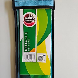 Mint's Colorful Life Delta Kite for Kids & Adults, Extremely Easy to Fly Kites with 2 Ribbons and 300ft String, Best for Beginner