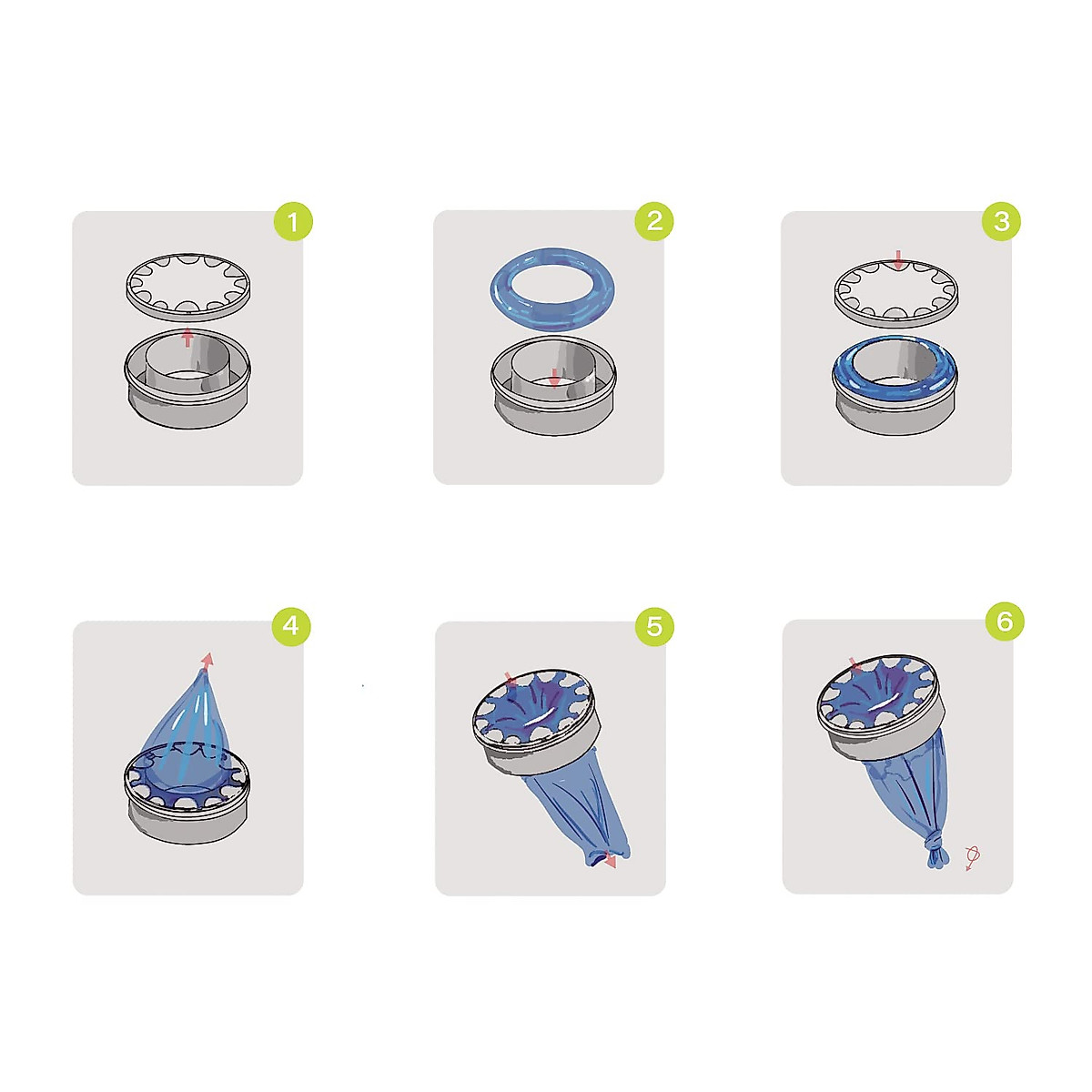 Diaper Pail Refills Bags Compatible with Diaper Genie Pails Diaper Pails Refills - (Pack of 9) (CL01ZHY)