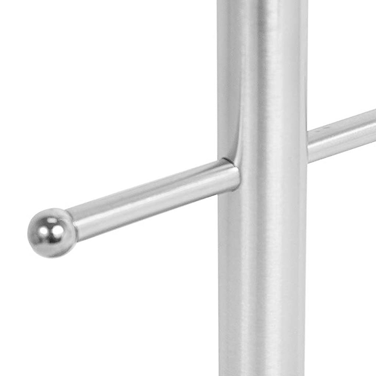 6 Cup Mug Tree Holder Tabletop Coffee Tea Kitchen Storage Rack Silver With Non-Sip Base Drinkware Shelf For Home Kitchen Mug Rack Tree Stainless Steel Countertop Stand Cabinet Holder Shelf Coffee Cup