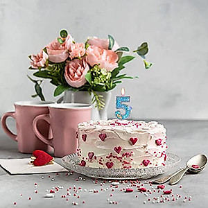 NKADKNS Birthday Candles, Number Candles (0-9) That Can Be Used in Combination. with Decorations Like Sea Shells, Conch, Pearls and More, Supplies for Anniversaries and Other Celebrations (5)