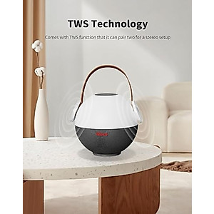 iGaur Night Light Beside Lamp: Touch Lamp with Wireless Charger Nightstand Music Desk Lamp - 5 in 1 Portable Bluetooth Speaker, Wireless Charging Lamp, Gifts for Kids Bedroom Office