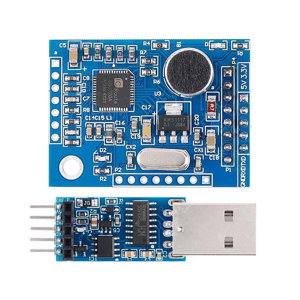 RAKSTORE LD3320A Speech Recognition Module Nonspecific Human Speech Voice Control Module Development Board