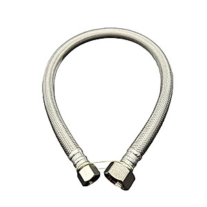 WINDON BAY 20-Inch x 3/8" OD x 1/2" FIP Faucet Hose Connector, Braided Stainless Steel Supply Line, Certified Safe 2 pack