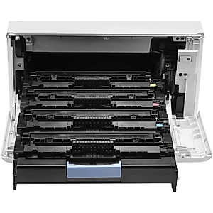 HP Color Laserjet Pro M454dn Print only Wired Laser Printer, 2-line Backlit LCD Display, 28 ppm, Auto Duplex Printing, 600 x 600 dpi, 8.5 x 14, USB 2.0, Ethernet, White, Cbmou Printer Cable