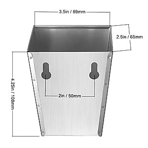 Jumiok Outdoor Stainless Steel Beer Bottle Opener Wall Mounted with Cap Catcher Narrow Drainage Openings (Brushed Silver)