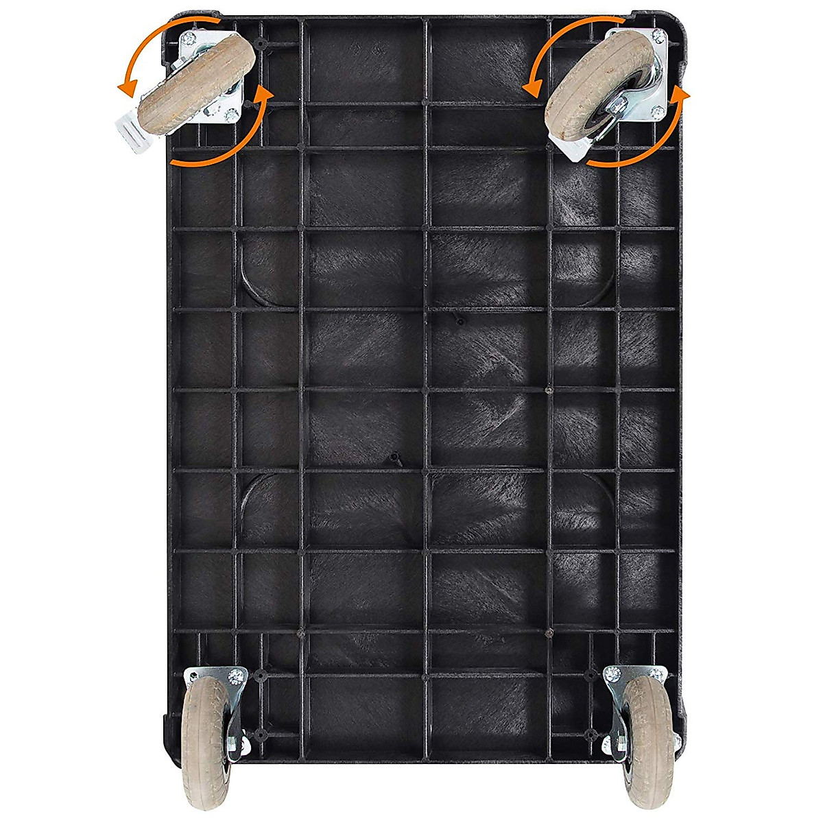 Stand Steady Original Tubstr XL Outdoor Cart with Heavy Duty Wheels - Two Shelf Utility Cart Supports up to 500 lbs, Tub Carts with Deep Shelves and Shock Absorbent Wheels (Black, 45.5in x 24.5in)