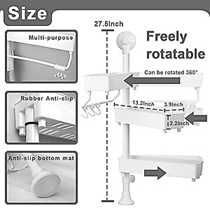 Corner Shower Caddy Kithen Spice Rack Organizer No Drilling Adhesive Shower Bathroom Shelf Corner Organizer Storage