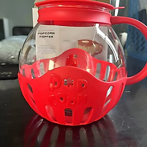 Popcorn Machine - Popcorn Maker & Microwave Popcorn Popper - Borosilicate Glass 3-in-1 - Silicone Lid, Dishwasher Safe, BPA Free 1.5 Quart Snack Pop Corn Air Poppers