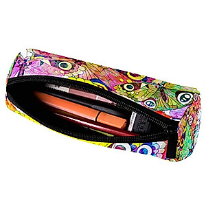 Colorful Butterflies Pencil Bag Pen Case Stationary Case Pencil Pouch Desk Organizer Makeup Cosmetic Bag for School Office