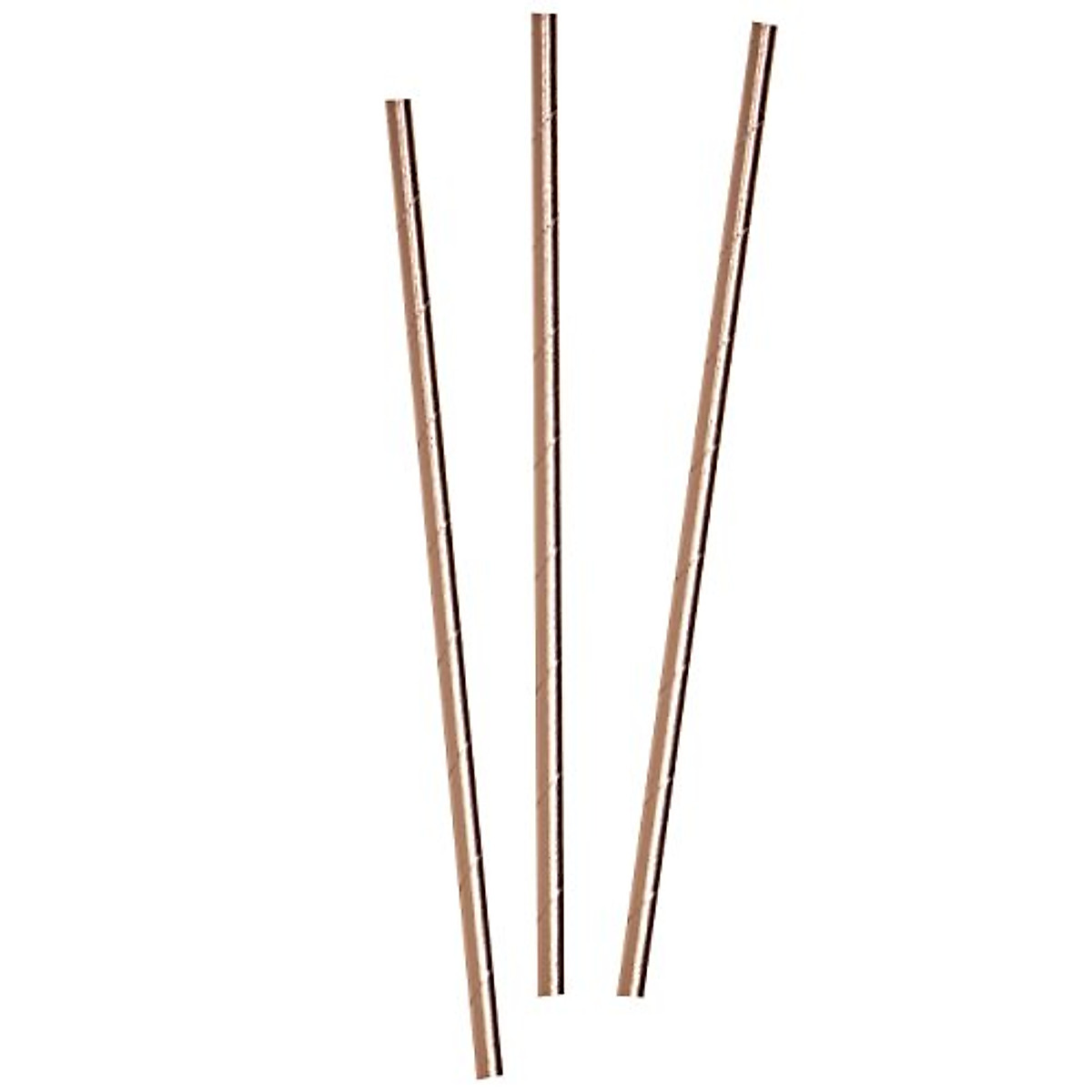 Ginger Ray Rose Gold Foil Metallic Paper Party Straws X 25 - Beautiful Botanics