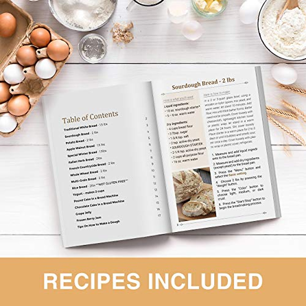 Pohl Schmitt Stainless Steel Bread Machine Bread Maker, 2LB 17-in-1, 14 Settings Incl Gluten Free & Fruit, Nut Dispenser, Nonstick Pan, 3 Loaf Sizes 3 Crust Colors, Keep Warm, and Recipes