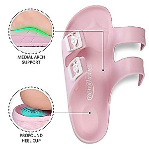 AEROTHOTIC Women’s Arcus Comfort EVA Beach Slide Sandals (Arcus Pink, 9)