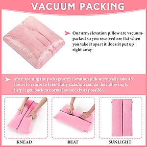 Soaoo Arm Elevation Pillow Pain Relief for Arm Pain Broken Arm Post Surgery Soft Arm Rest Pillow Leg Injury (Pink)