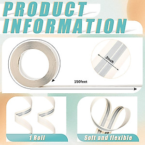 Pangda 150 Feet by 2 Inch Reinforced Corner Drywall Tape Inside Outside Corner Tape Drywall Tape with Metal No Adhesive Side for Wall Crack Repair Tool