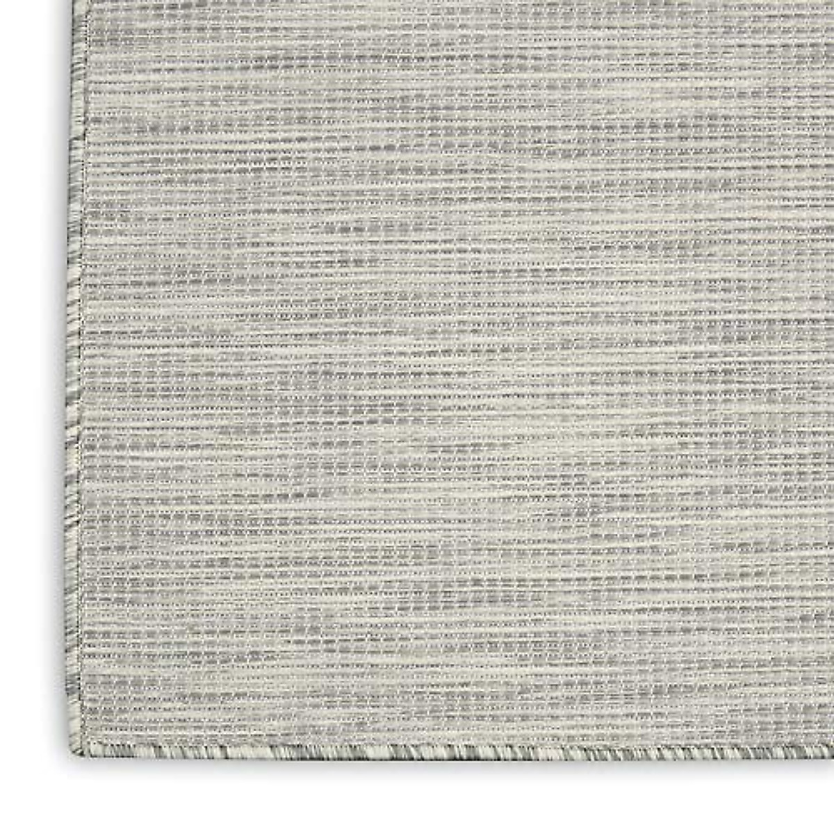 Nourison Positano Indoor-Outdoor Light Grey 8' x 10' Area Rug, Easy Cleaning, Non Shedding, Bed Room, Living Room, Dining Room, Backyard, Deck, Patio (8x10)