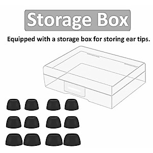 6 Pairs Replacement Galaxy Buds Pro Eartips Earbuds, S/M/L 3 Size Silicone Rubber Flexible Ear Tips Buds Wing Tips Fit in Case Compatible with Samsung Galaxy Buds Pro - Phantom Black